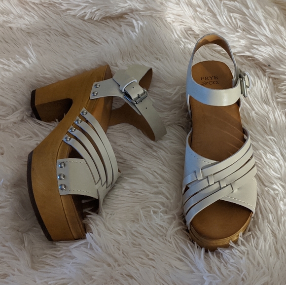 Frye | Shoes | New Frye Co Greta Woven Clog White Nib Size 65 | Poshmark